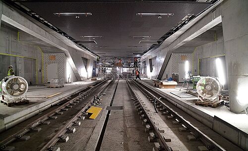 Hauptbahnhof: 1.150 Meter Gleise im gesamten Tunnel verlegt